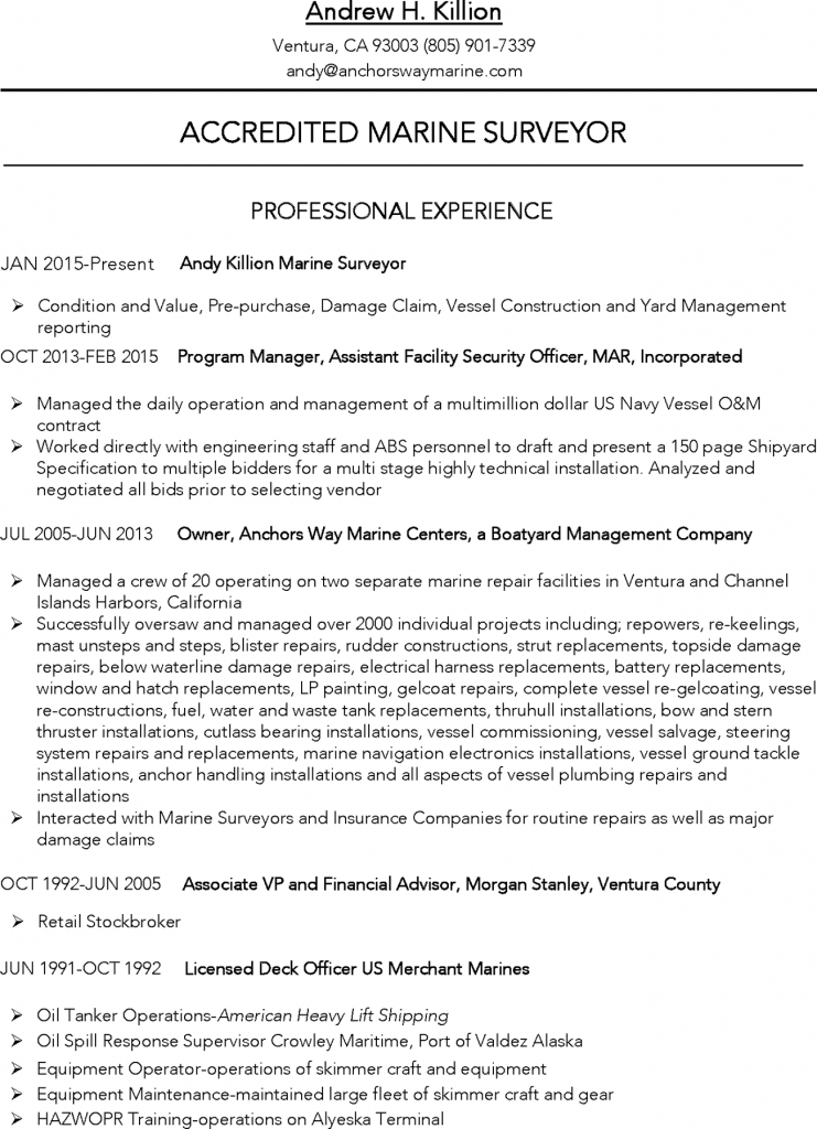 Resume – Anchors Way Advisors